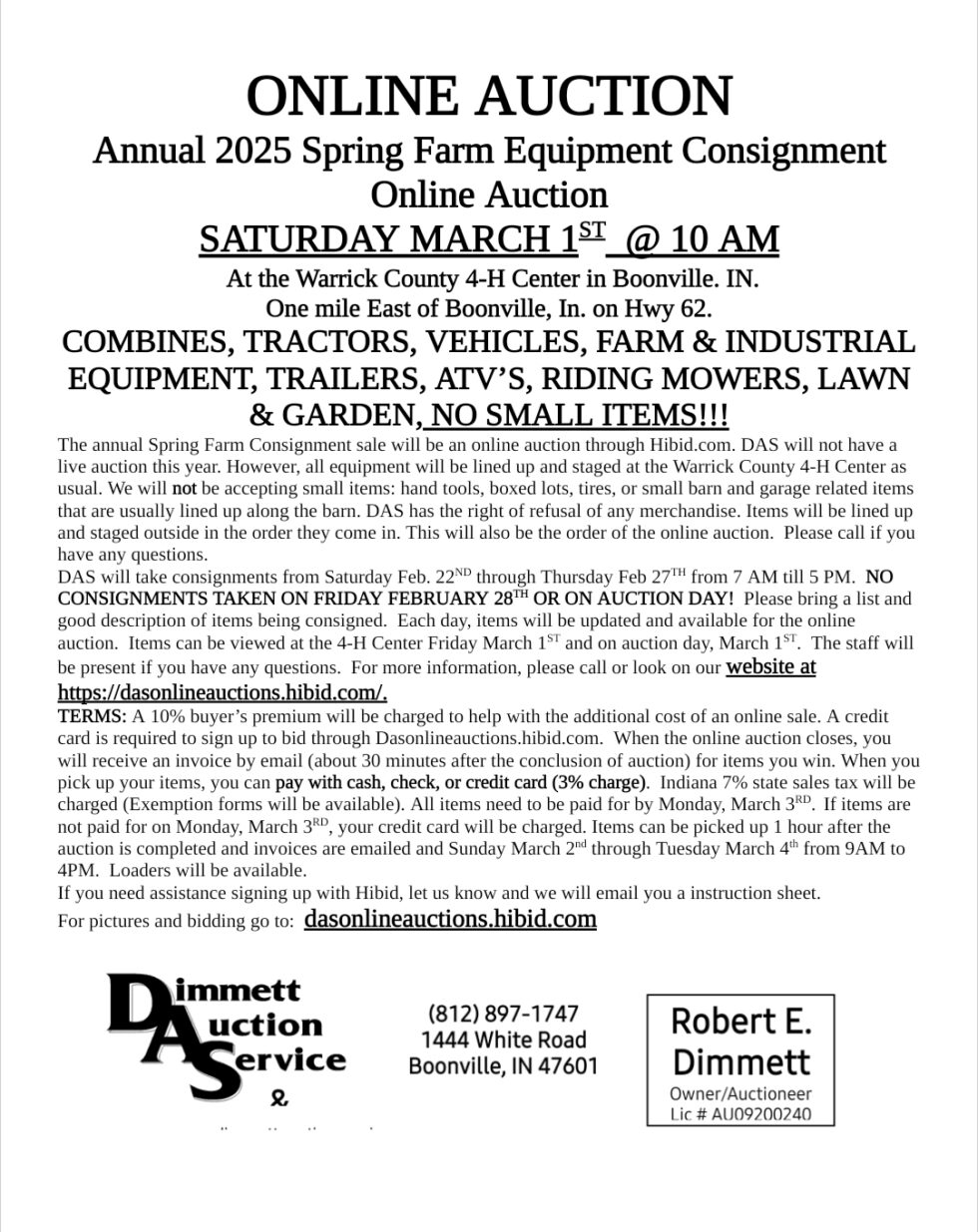Dimmett Auction Service