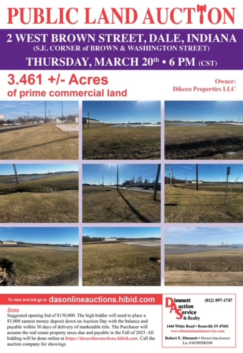 Upcoming Auctions | Dimmett Auction Service