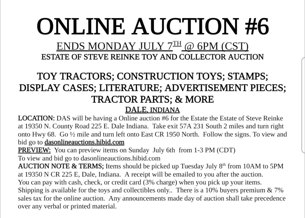 Upcoming Auctions | Dimmett Auction Service