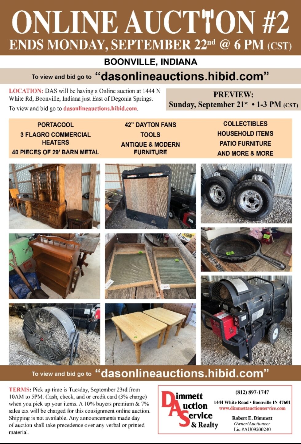 Upcoming Auctions | Dimmett Auction Service
